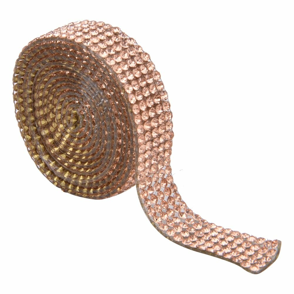 Лента "Шампанское" с хрустальными стразами (1 м, горячая фиксация)