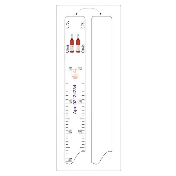 Линейка барная «Clavis» 0,75 л, пластик, белый (STEK, Россия)