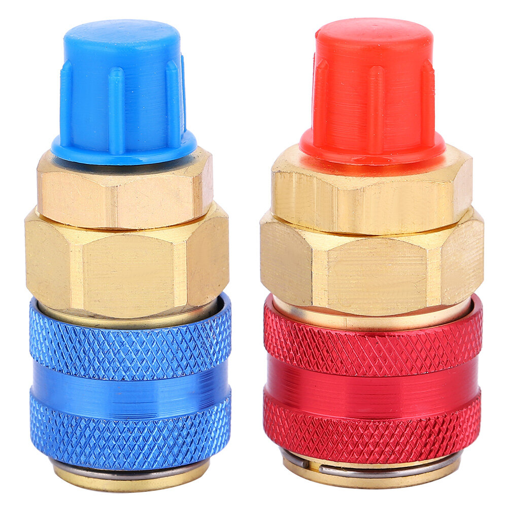 2 шт. быстроразъемных соединителей для коллектора высокого/низкого давления R134A, автомобильные аксессуары.