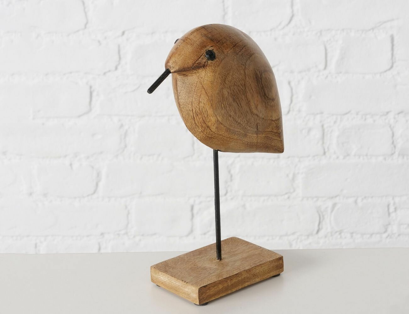 Декоративная фигура птичка киви малая, дерево, металл, 24 см, Boltze 2040607