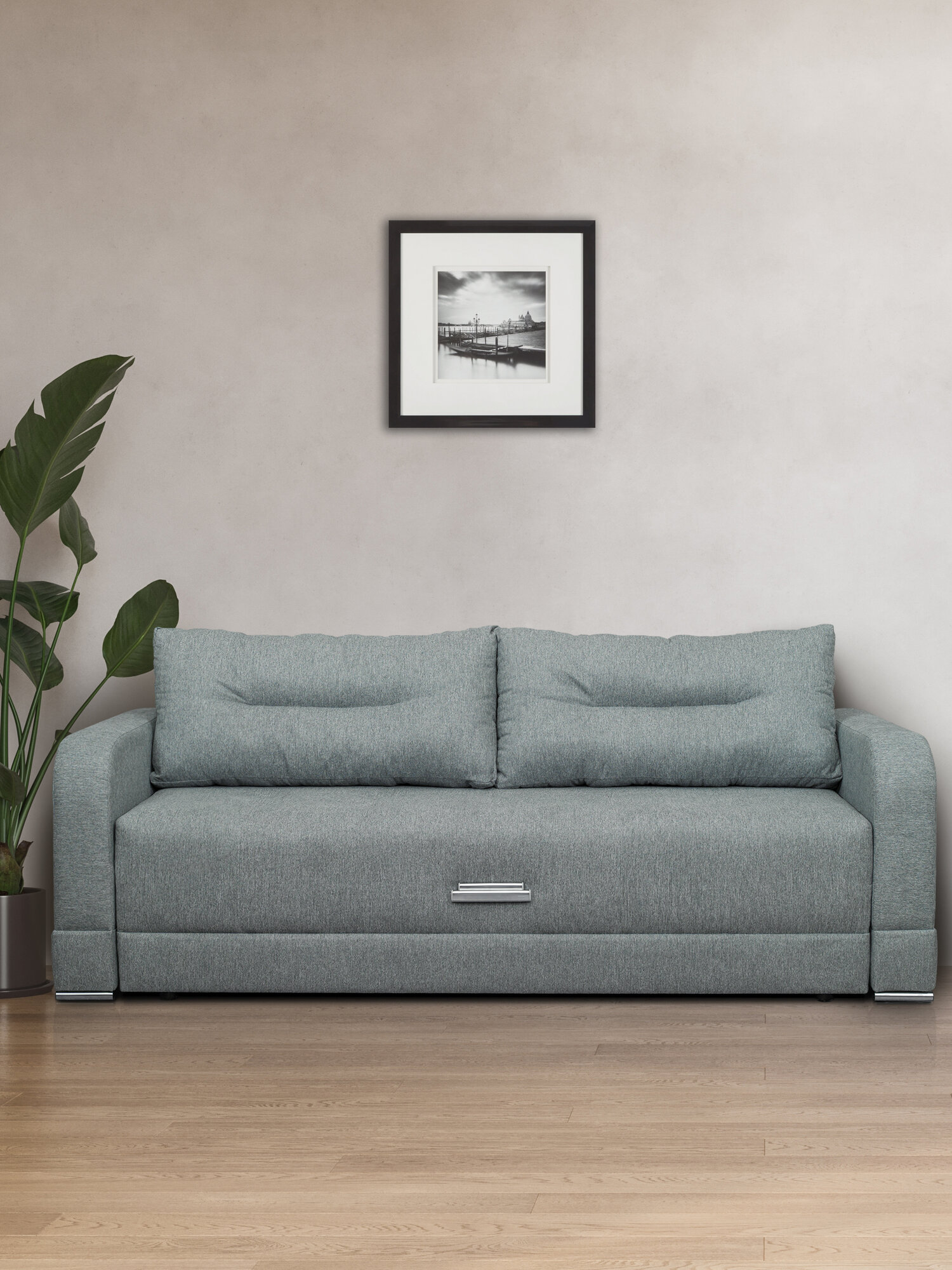 MARLEN Прямой диван Виктория 222х97х92 см Серый еврокнижка раскладной