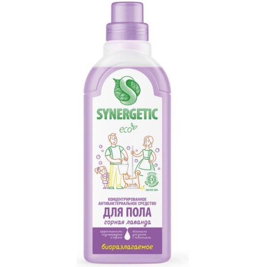Средство для мытья полов Synergetic Горная Лаванда, универсальное, 750 мл