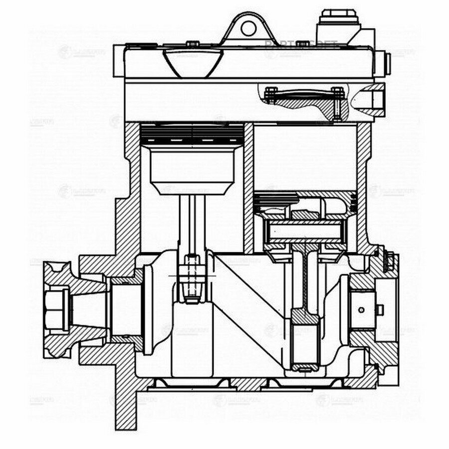 Компрессор КАМАЗ-5490 2-цилиндр. (LUZAR) от официального дистрибьютора, LUZAR, артикул LAC0790