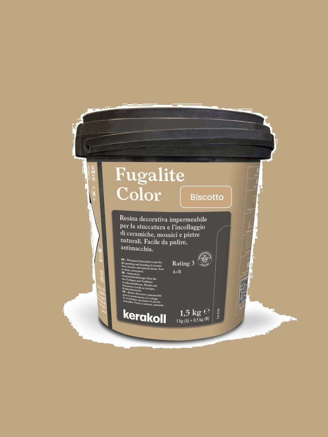 Затирка двухкомпонентная Kerakoll Fugalite Color (1,5кг) Biscotto