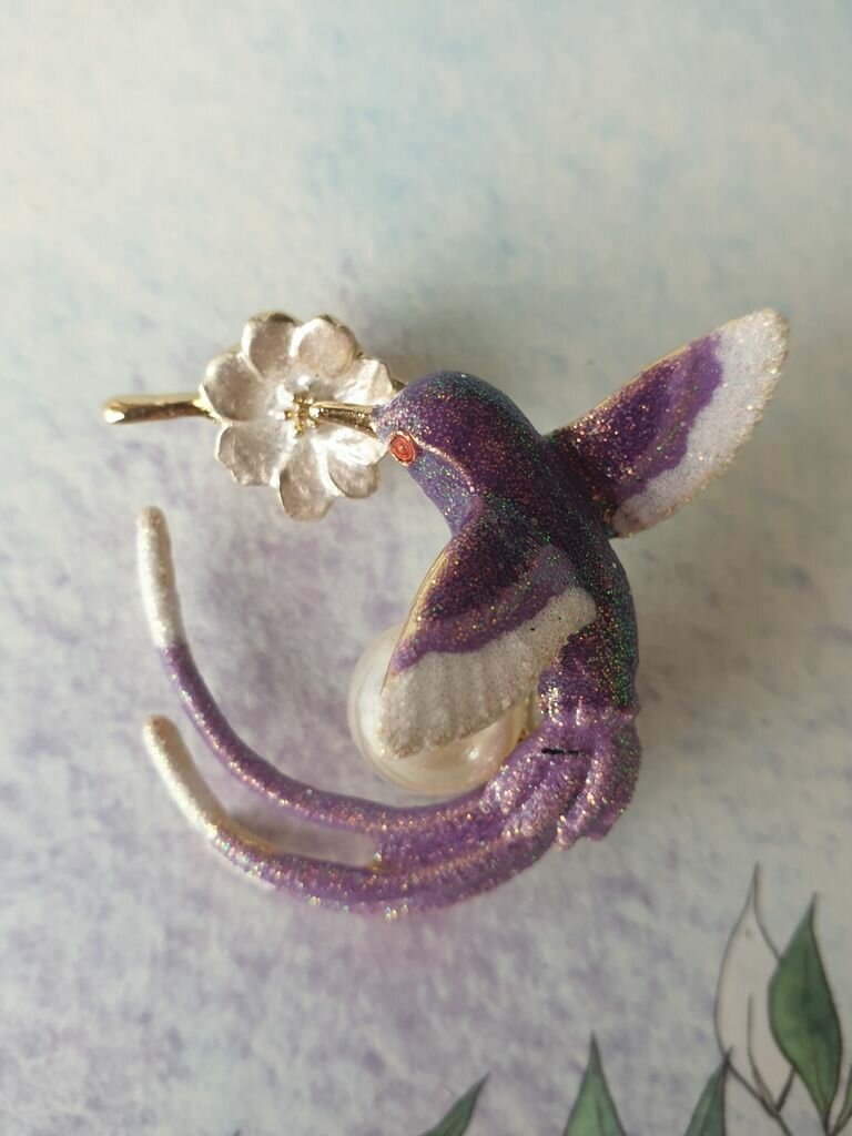 Брошь, жемчуг культивированный