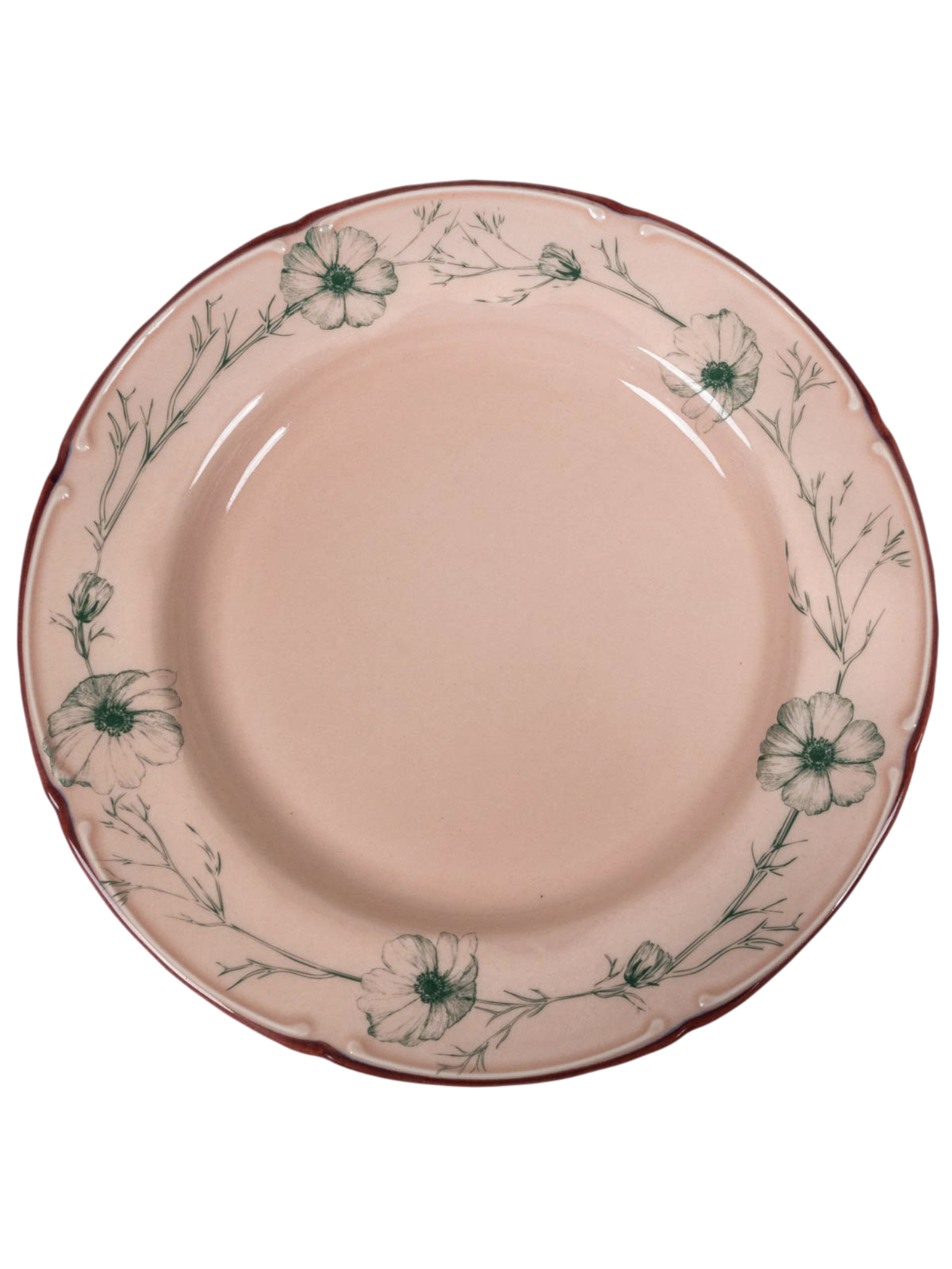 Тарелка обеденная Дымов Керамика Космея день 12.00, диаметр 24 см, керамика