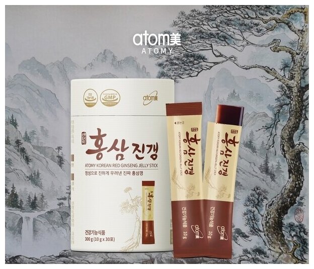 Atomy Atomy / Атоми Красный Женьшень в стик-желе ( 1 уп 300 гр -30 стиков х 10 гр)