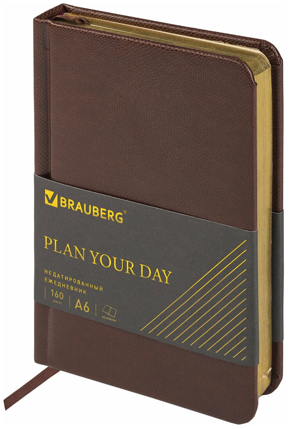 BRAUBERG Ежедневник недатированный малый формат 100x150 мм А6 Iguana 125105