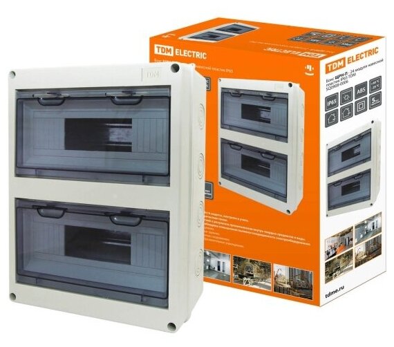 Бокс Tdm Electric ЩРН-П-24 модулей навесной пластик IP65, SQ0908-0006