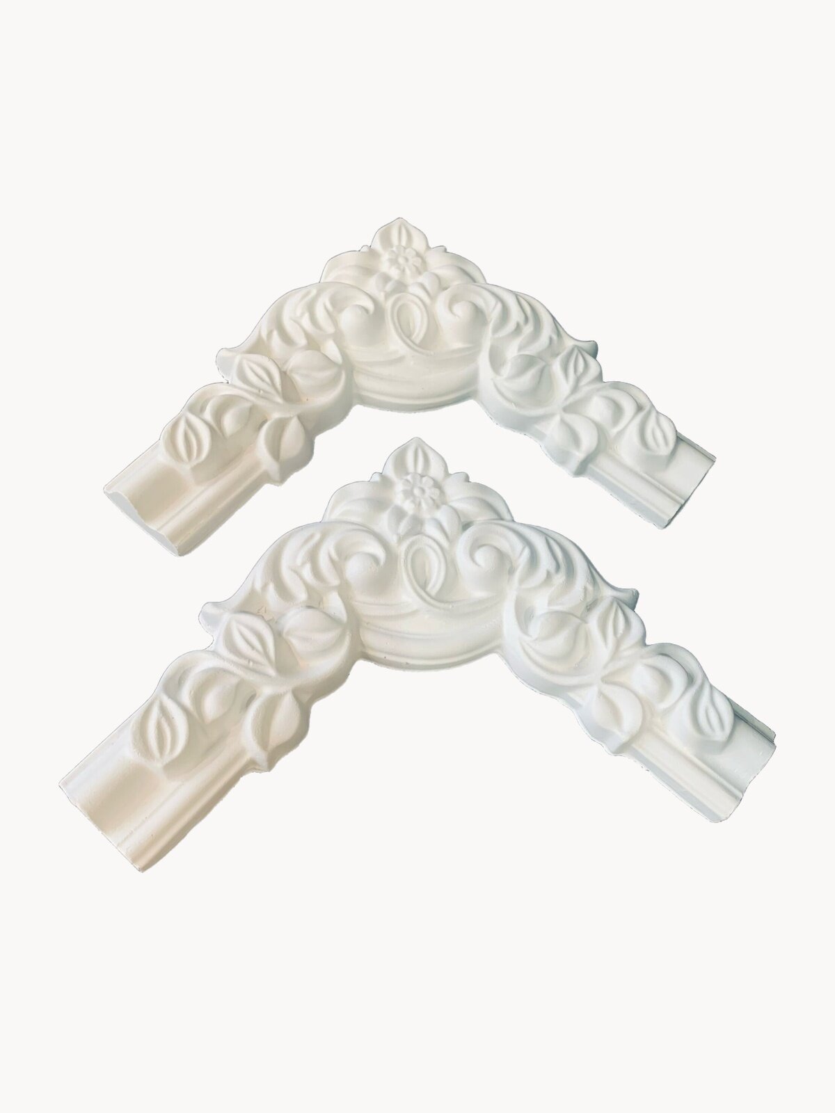 Угловые элементы для стен Lion Stone №1, белые, 19х19 см, 2 шт в упаковке