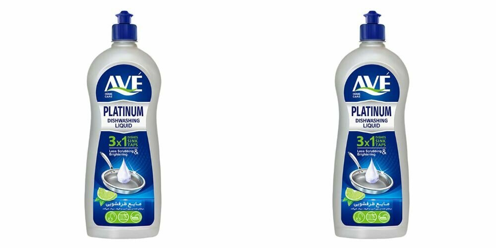 AVE Жидкость для мытья посуды PLATINUM, лимон, 750 мл, 2 уп