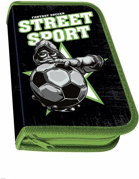 Пенал 1 отд. (190*115*30) молния, картон soft-touch "Street sport"