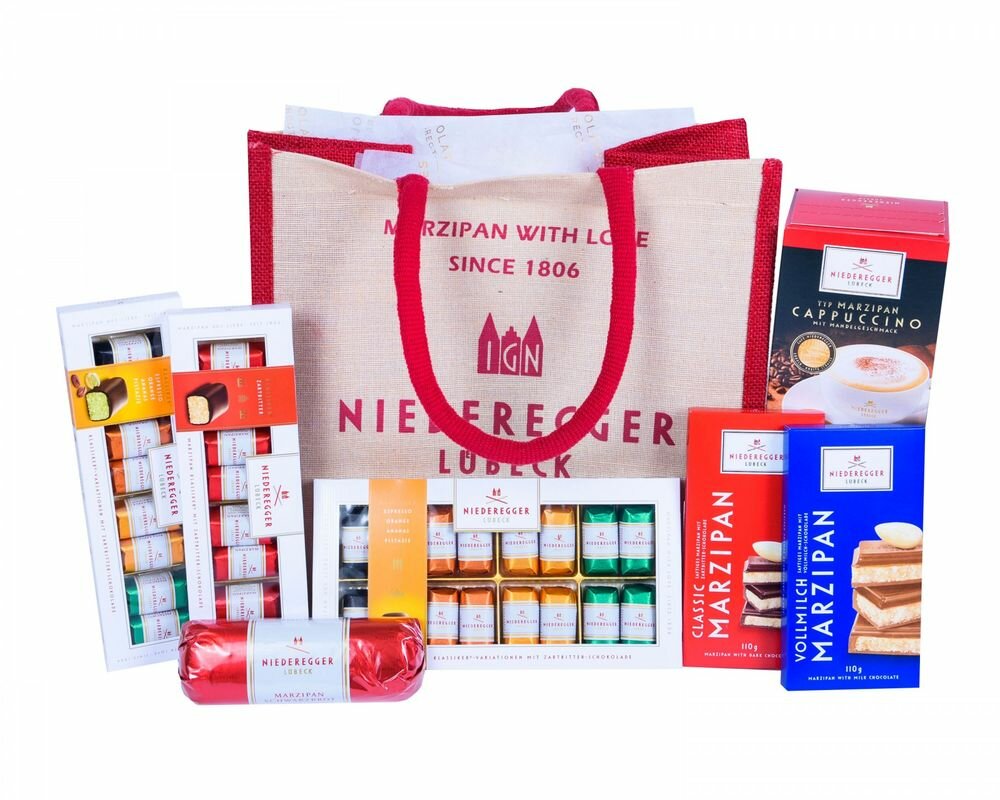 Сюрприз-бокс с товарами из марципана Niederegger Tote Hamper