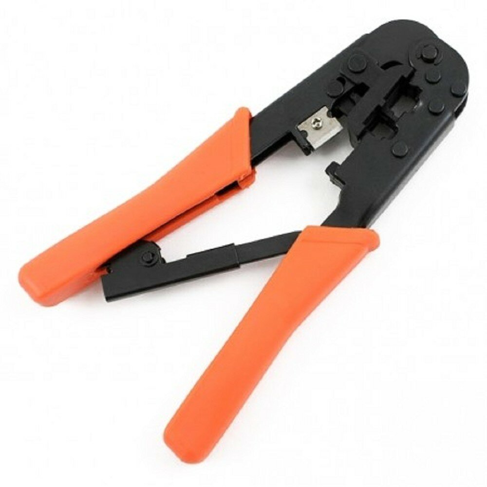 Gembird Обжимной инструмент T-568R Универсальные клещи для обжима и разделки кабеля RJ-11 6p4c 6p2c , RJ-12 6p6c , RJ-45 8p8c с фиксатором