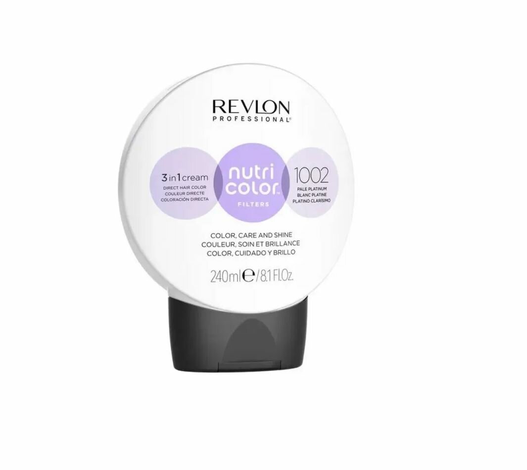 Revlon Nutri Color Creme. 240 мл. Крем-краска для прямого окрашивания, 1002 Светлая платина