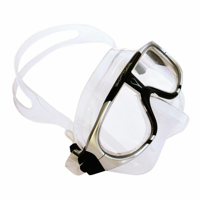 Маска Sopras Sferica прозрачный силикон серый/черный без коробки