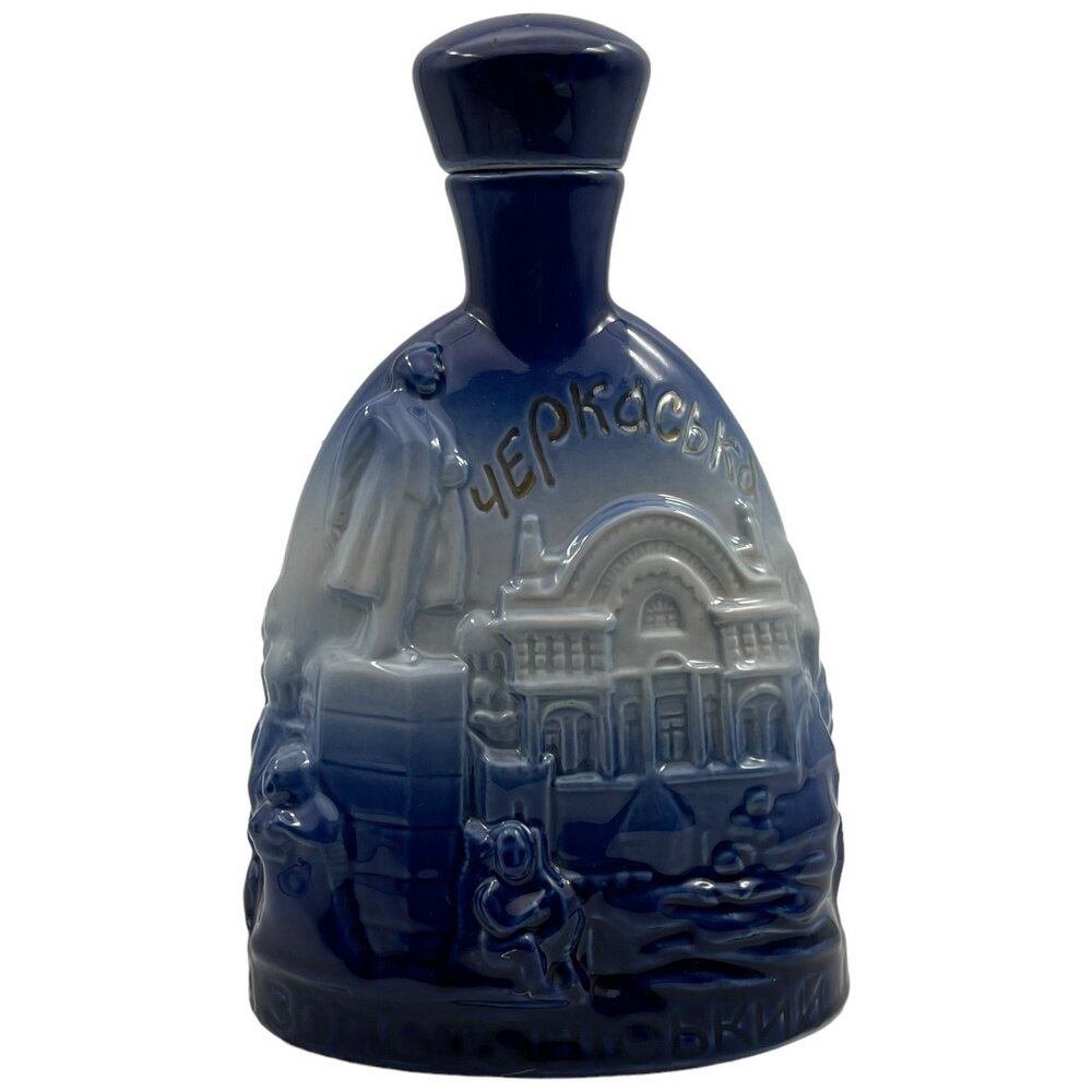 Штоф "Черкаська" 0.6 л, фарфор, 1986 г, Золотоношский ЛВЗ, СССР