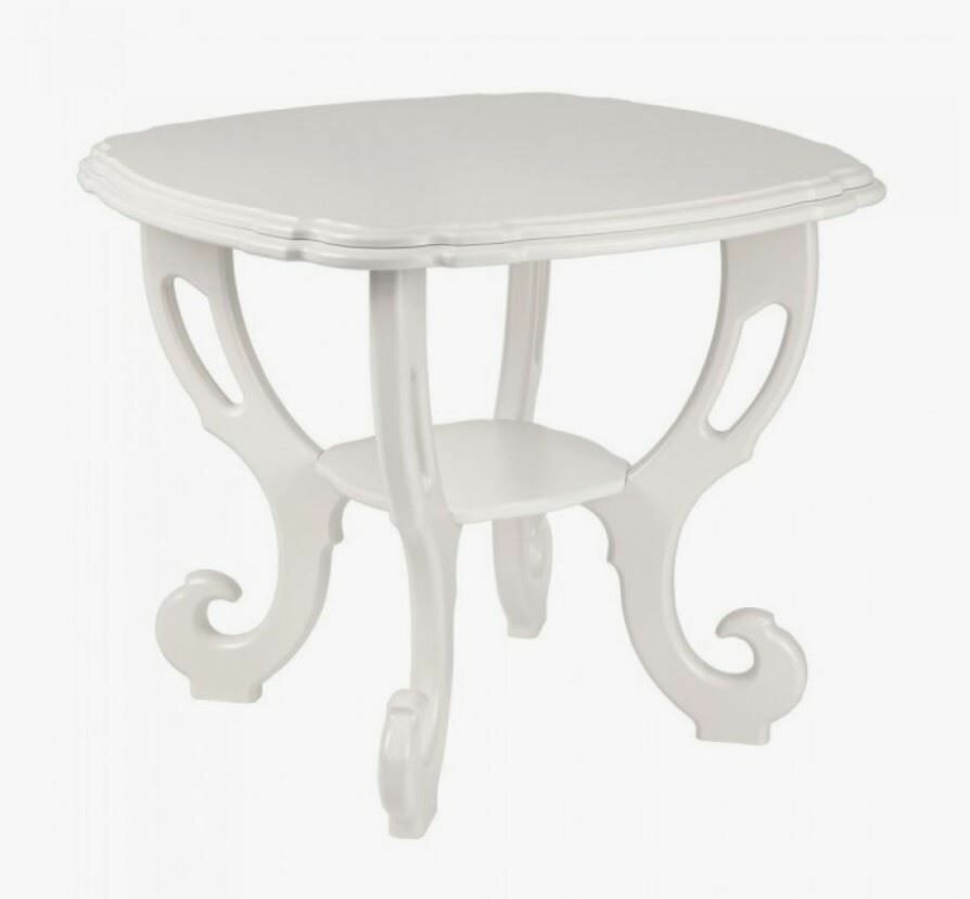 Стол Кофейный Вис Red Black белый, дерево, оригинальная столешница, ножки