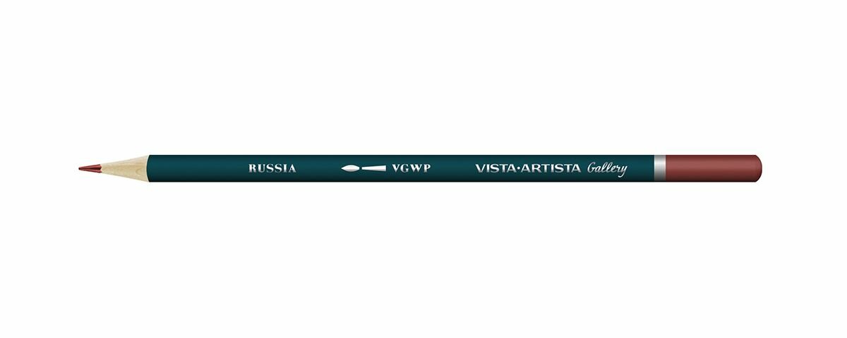 Карандаш акварельный художественный 6 шт."VISTA-ARTISTA" "Gallery" VGWP заточенный Красный железоокисный (Iron oxide red)