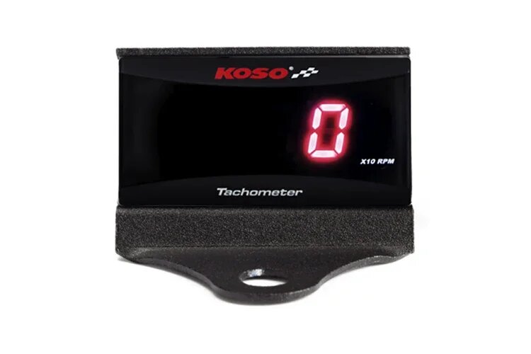 Мини-измеритель оборотов Koso, цифровой квадратный ЖК-дисплей, счетчик часов, тахометр с кронштейном