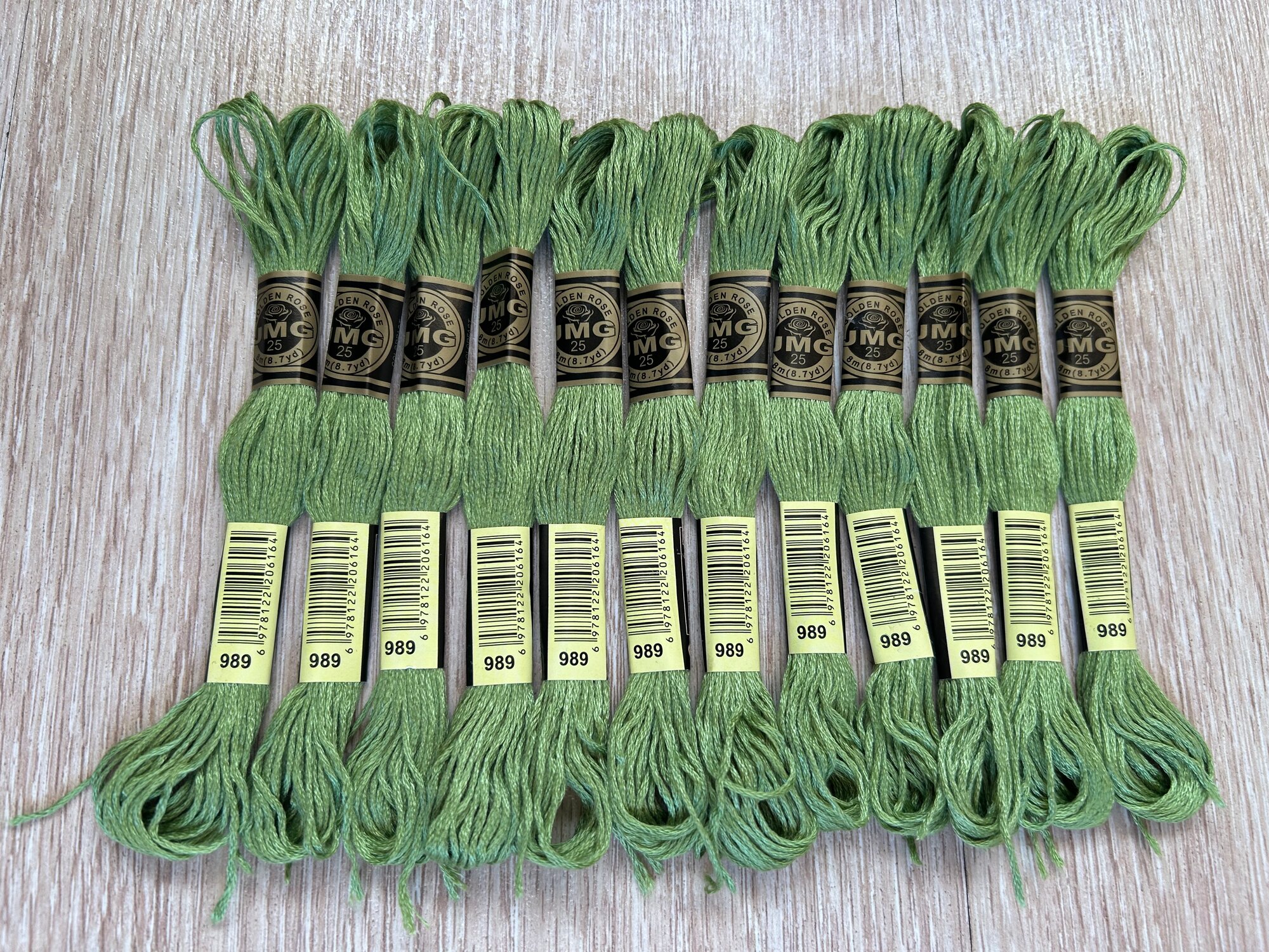Нитки для вышивания JMC мулине (150-3866) 100% полиэфир 12 штук x 8 м
