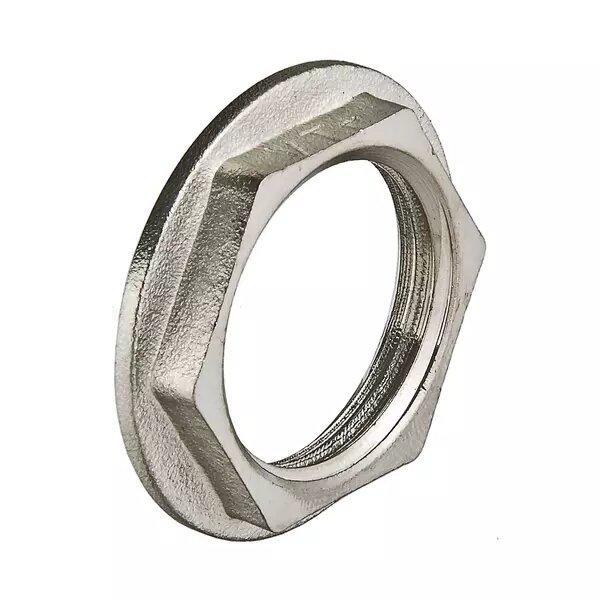 Контргайка 1 1/2" никель с фланцем