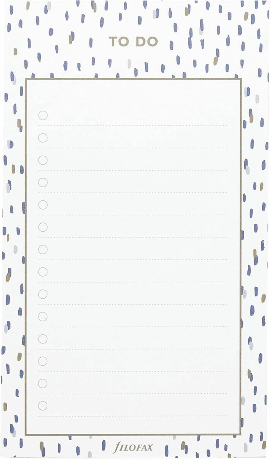 Блокнот для записей FILOFAX Indigo notepad TO DO блок листов 95х165мм 100 г/см2 60 листов