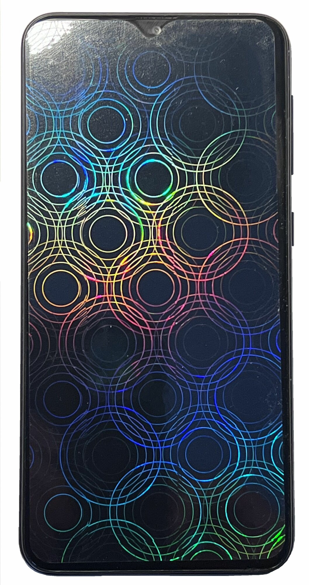 Голографическая пленка с оригинальным рисунком круги матт