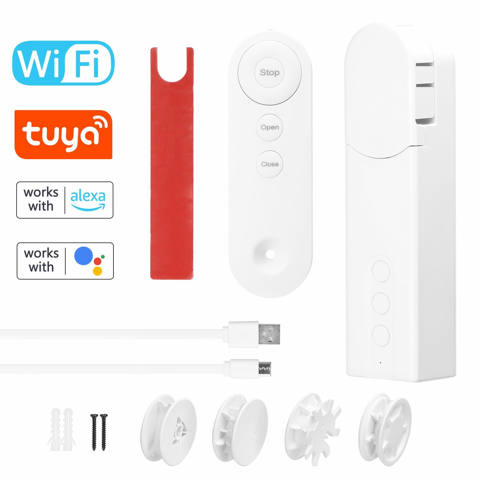 Tuya WiFi Электрический привод жалюзи Автоматический