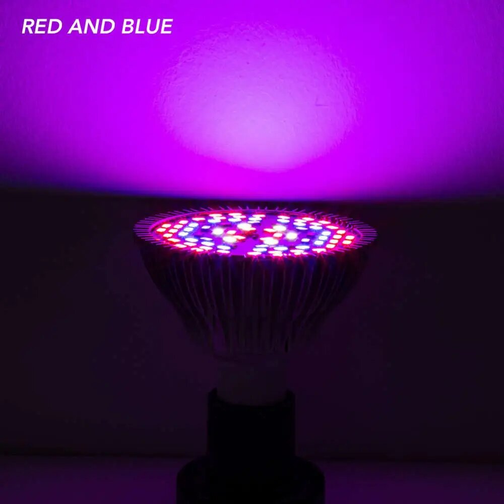 Фитолампа BiaRiTi Е14 полный спектр 18/28/30/50/80 Вт E14 28LEDs 28W