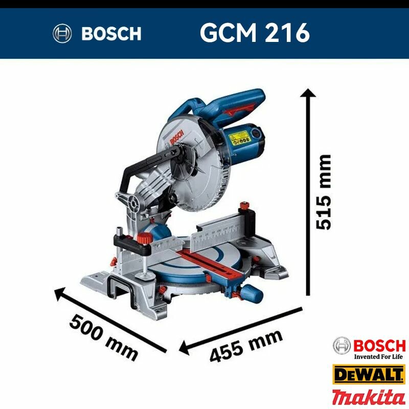 Сетевая торцовочная пила GCM 216, 1300 Вт, 0601B33000
