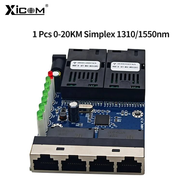 Оптоволоконный коммутатор XICOM MK-SM204AB/MK-SM204F 1 pcs Simplex PCBA