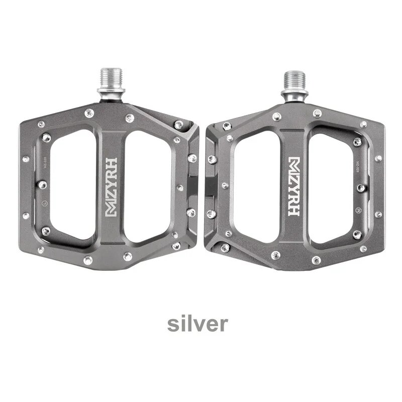 Педали MTB MZ-326 алюминиевые черные Серебряный, MZ-326 silver