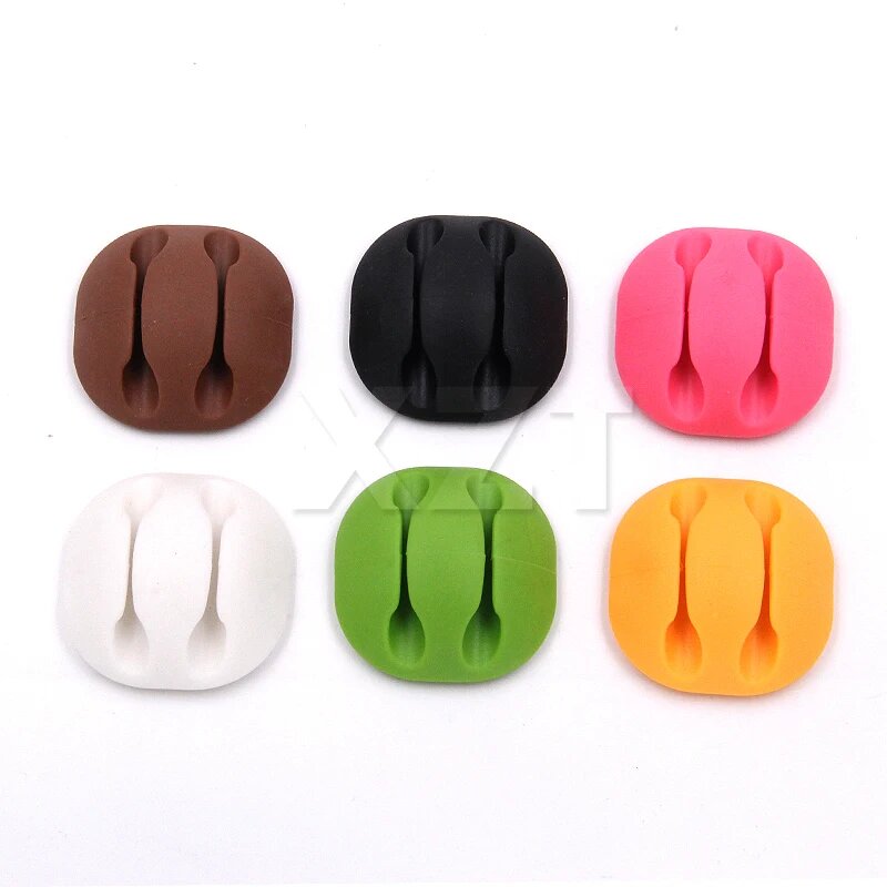 Кабельный зажим xingzhaotong Colorful Cable Clip Desk Tidy Brown