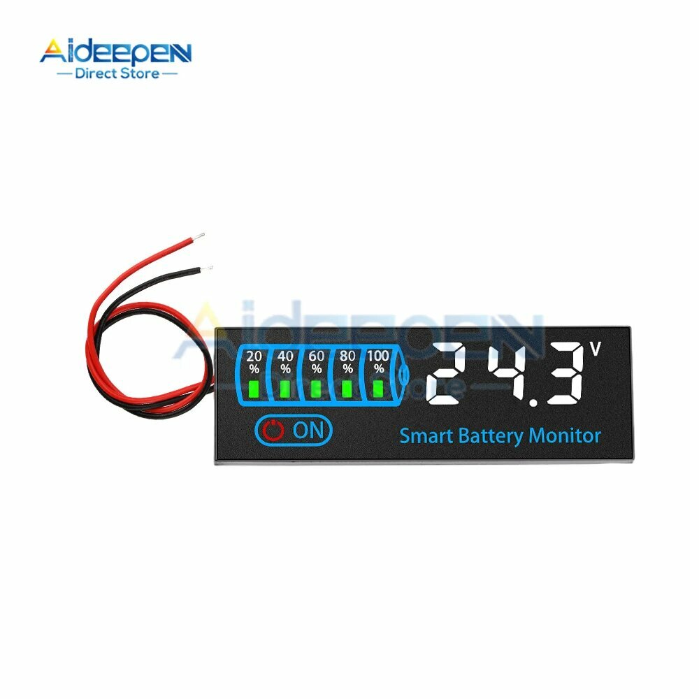 Aideepen Smart Battery Monitor 7-55V White