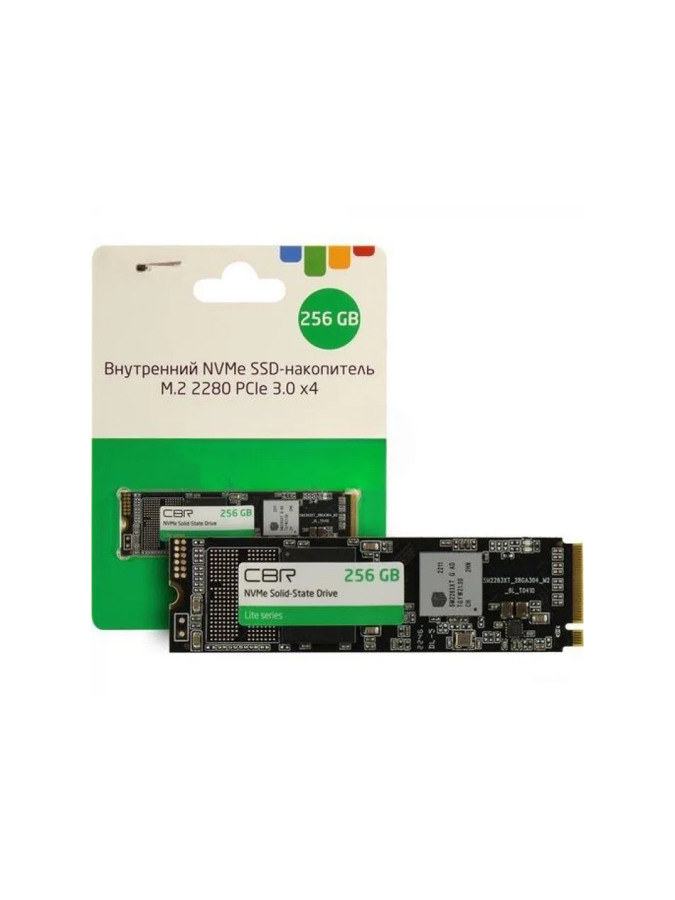 Накопитель SSD M.2 2280 CBR SSD-256GB-M.2-LT22, 256 ГБ, TRIM, S.M.A.R.T