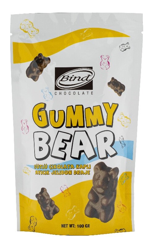 Мармеладные мишки BIND покрытые молочным шоколадом /зип-пакет/ 100г