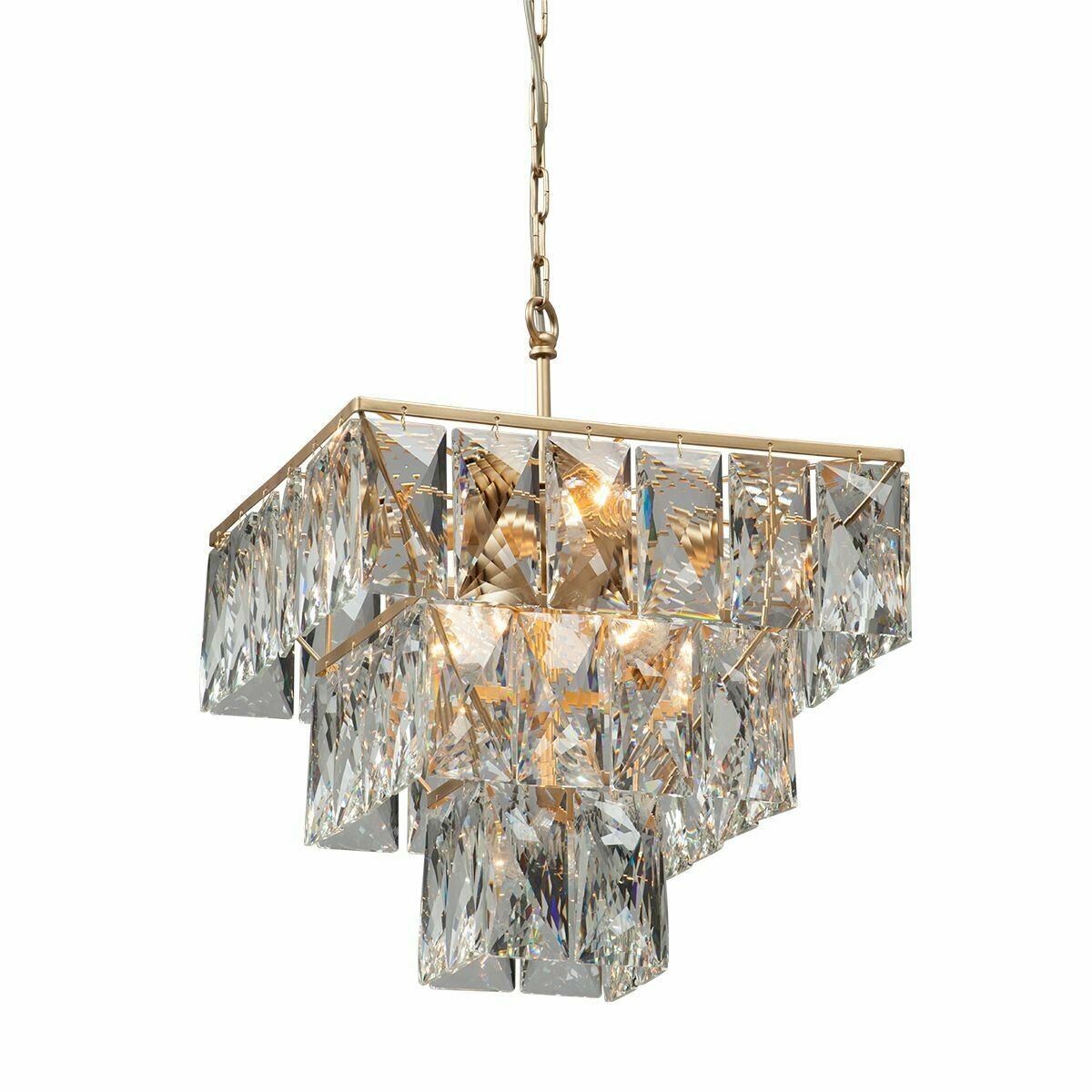 Люстра подвесная Vitaluce V5266-8/8+1, 9 ламп, E14 макс. 40Вт, 27м2, цвет золото. %Распродажа!%