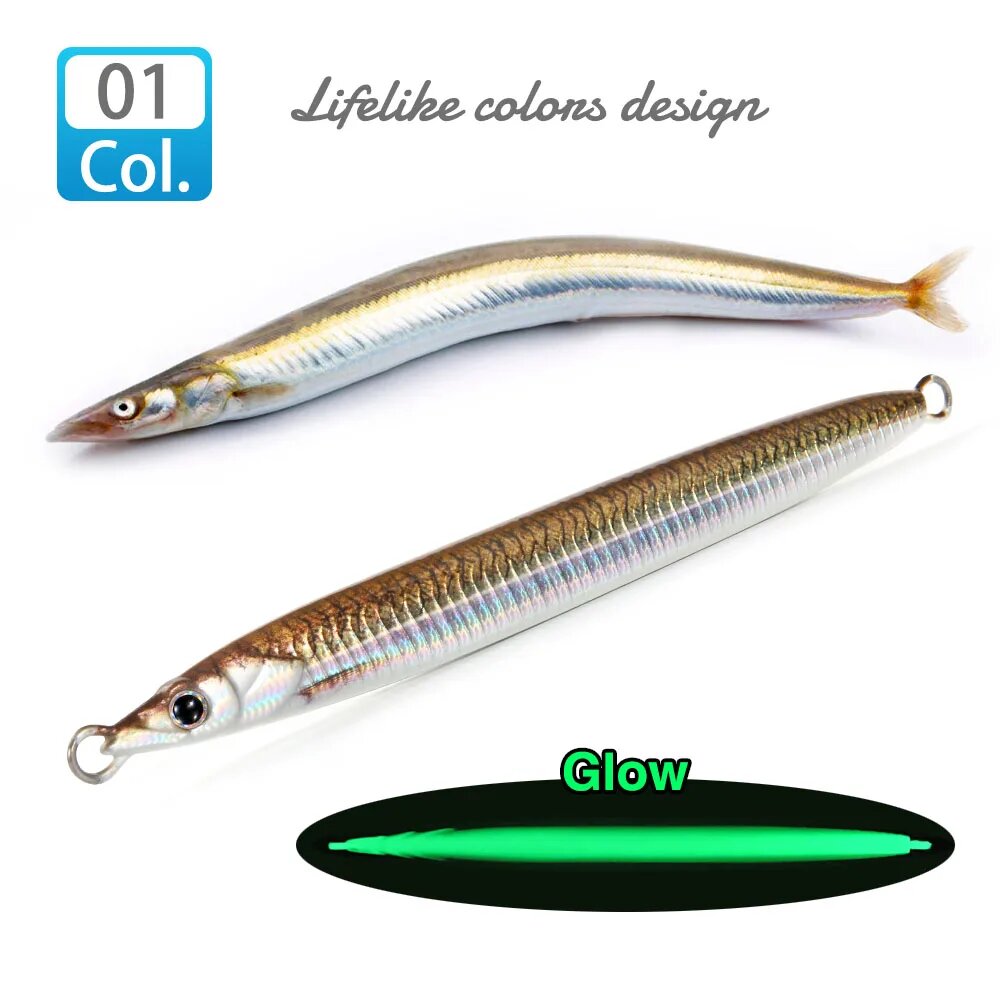 WEIHAI FSTK Sand Eel Jig 35г 60г 90г 120г блесна 35g, COLOR01