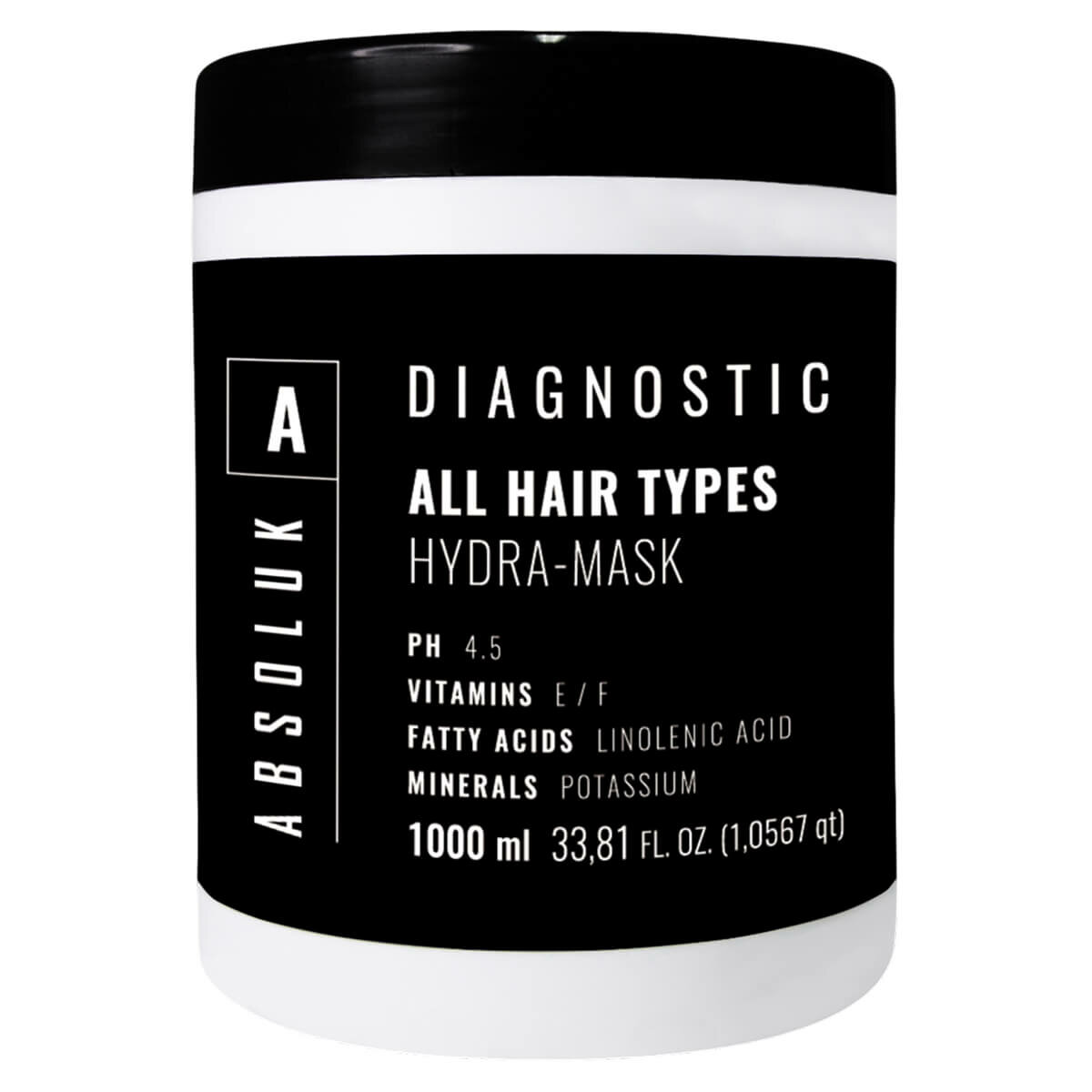 Маска увлажняющая для всех типов волос Absoluk Diagnostic All Hair Types Hydra-Mask, 1000 мл