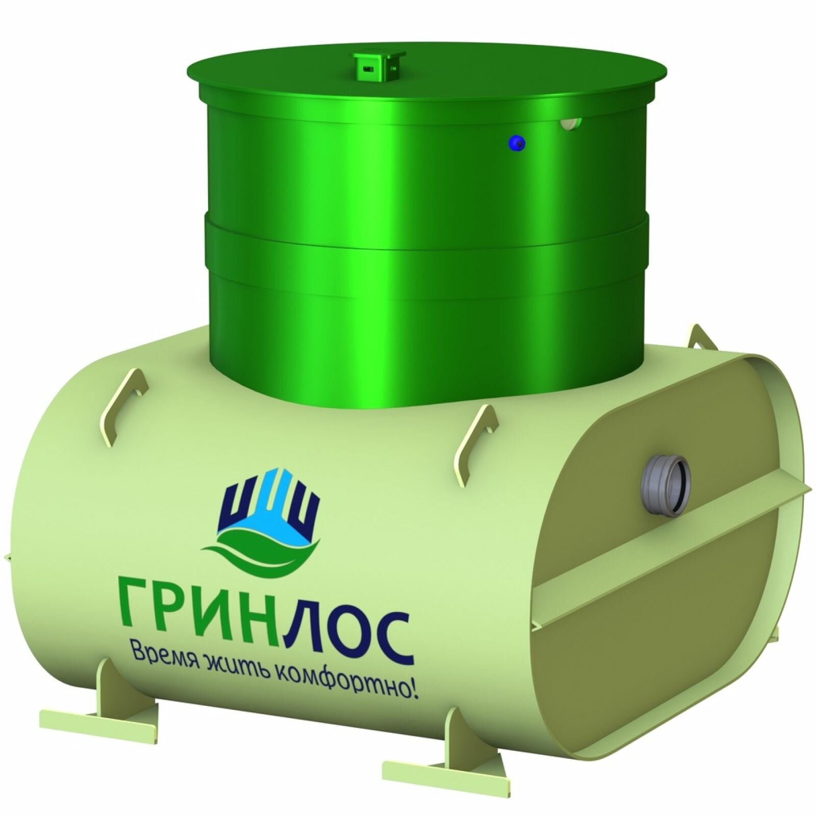 Септик для дома Гринлос Аэро Лайт 3 Пр НК Миди (0.7 м3/сут, с насосом, на 3 человек)