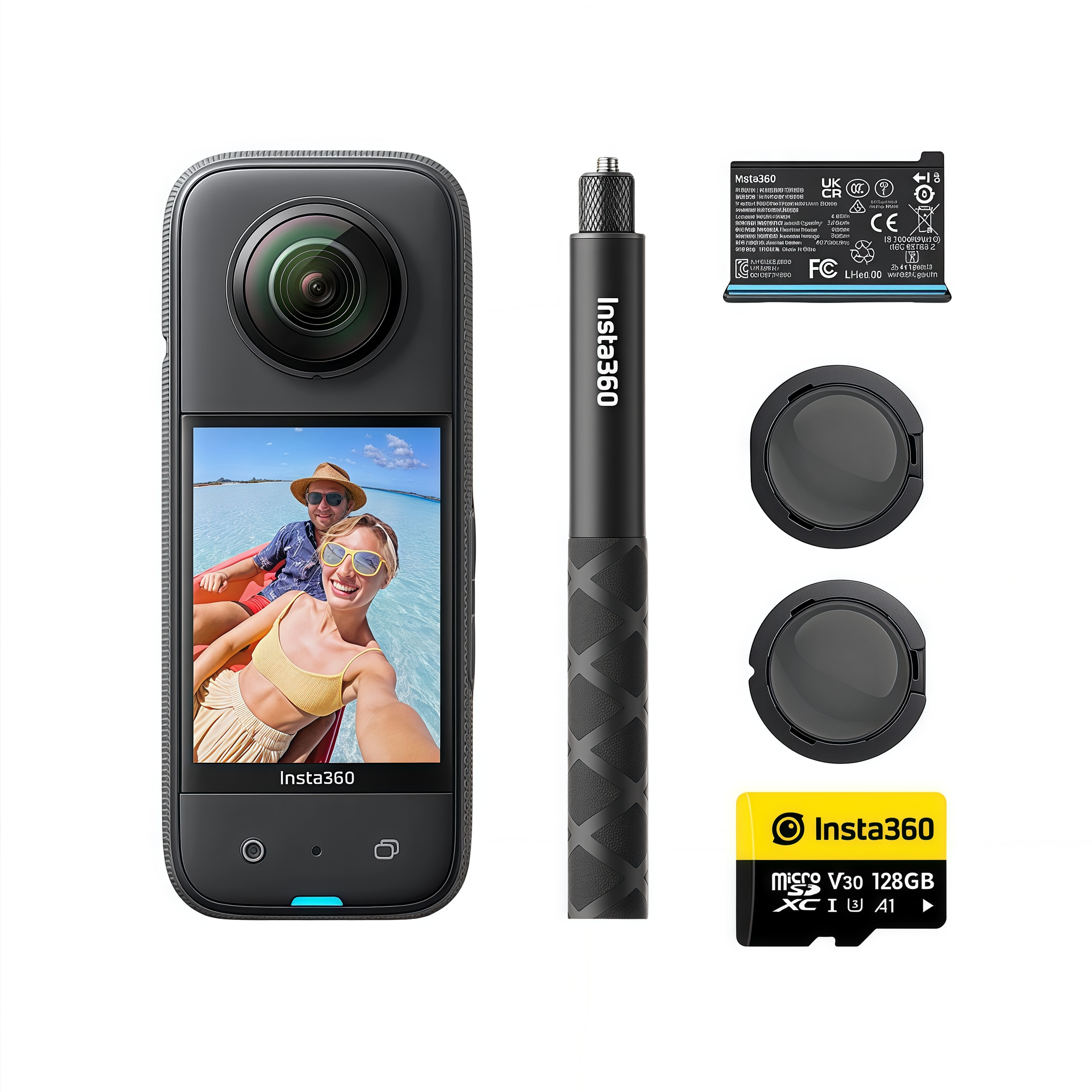Экшн-камера Insta360 X3 Starter Bundle с картой памяти 128 ГБ