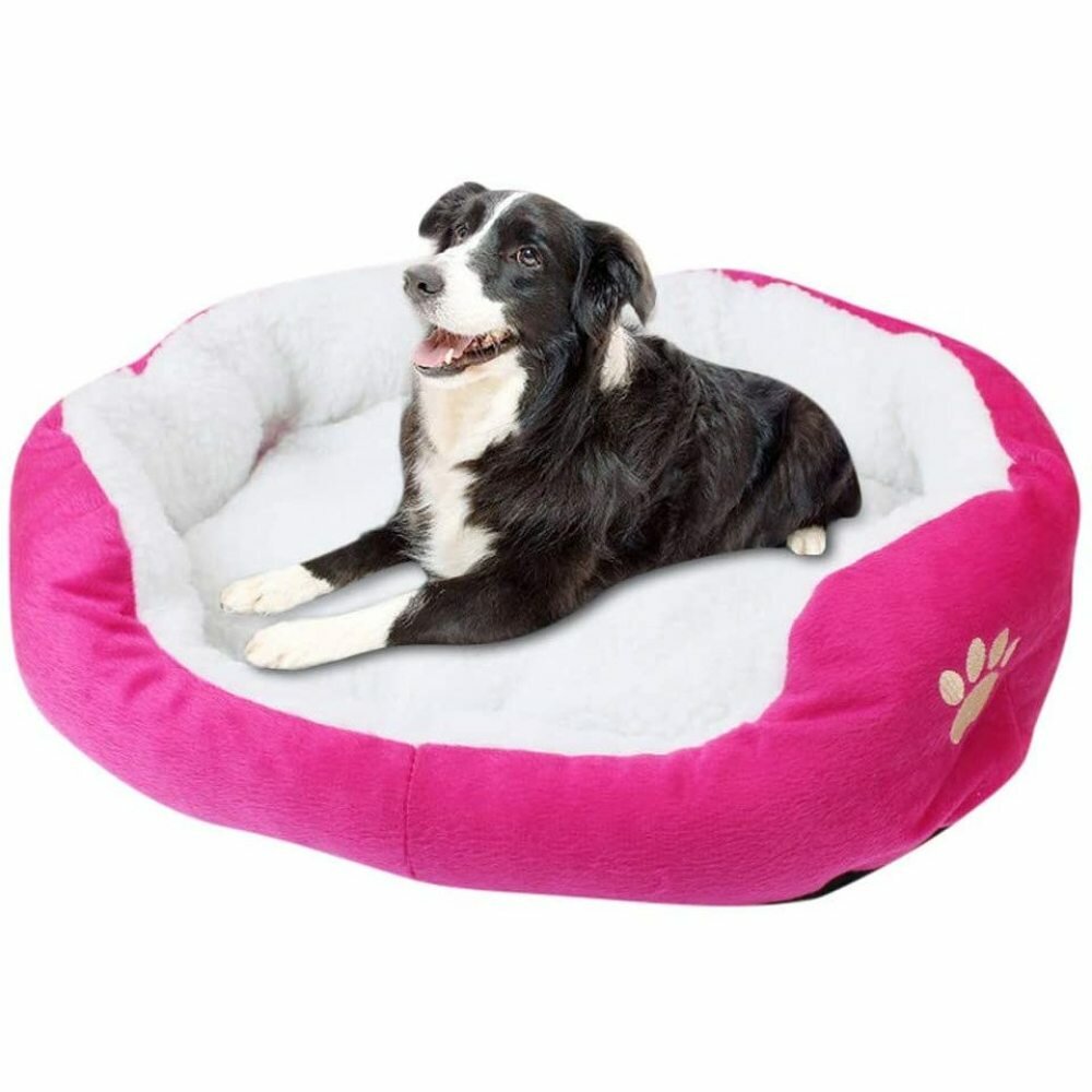 Подушка для собак, корзина для собак, чехол для лежанки Lotte на зиму, для кошек и собак, будка для собак на все времена года 4-rosa
