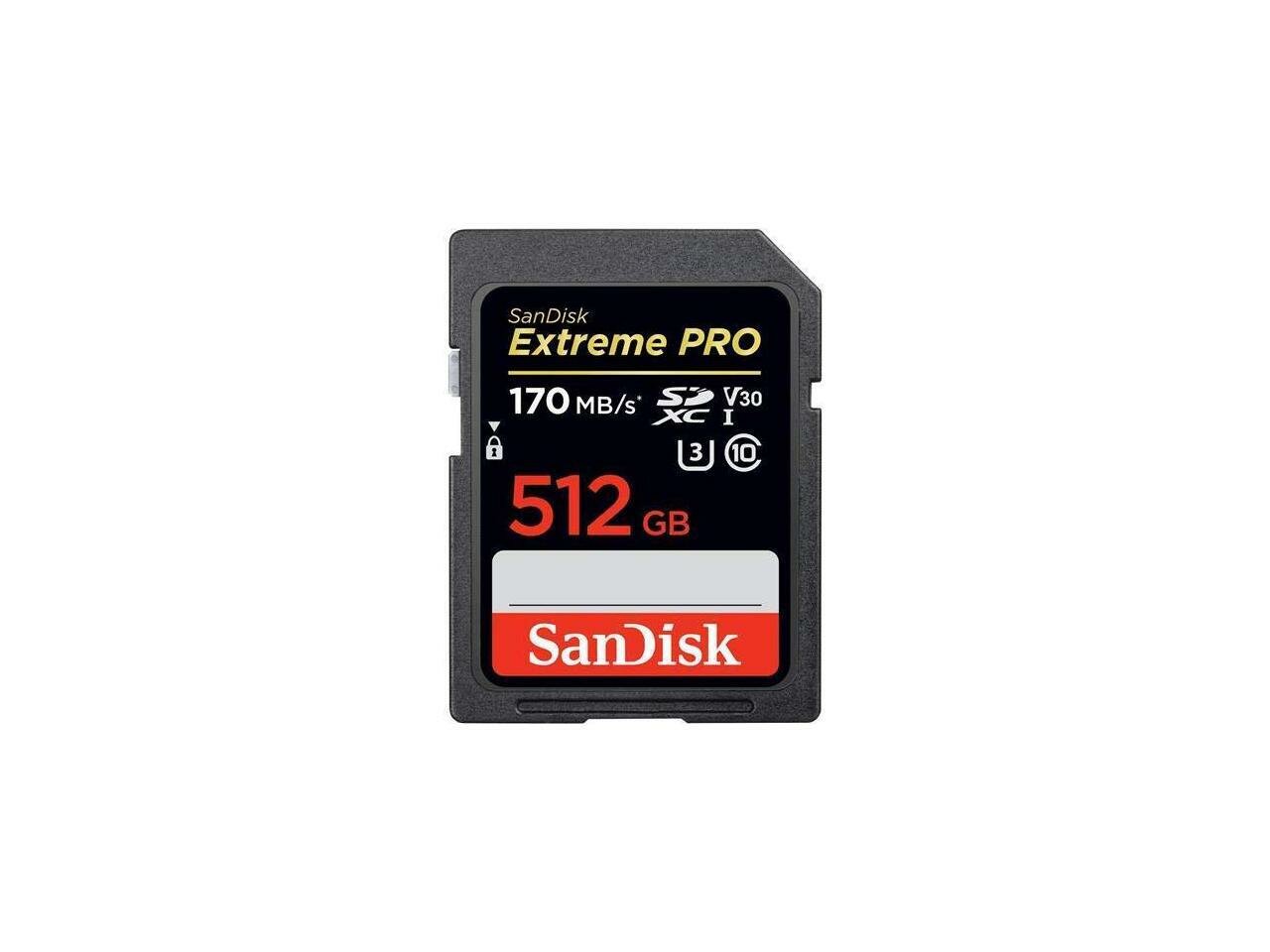 Карта памяти SanDisk SDXC 512GB Extreme Pro UHS-I V30 U3 200/140 MB/s