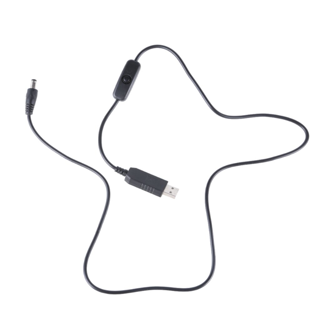 USB 5V - DC12V с Кабелем питания DC5.5x2.1 мм с удобным переключением длиной 100 см для камеры и коробки жесткого диска