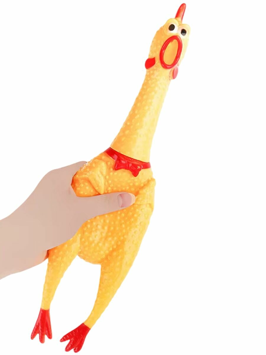 Игрушка курица пищалка, для собак "Shrilling Chicken" 28см.