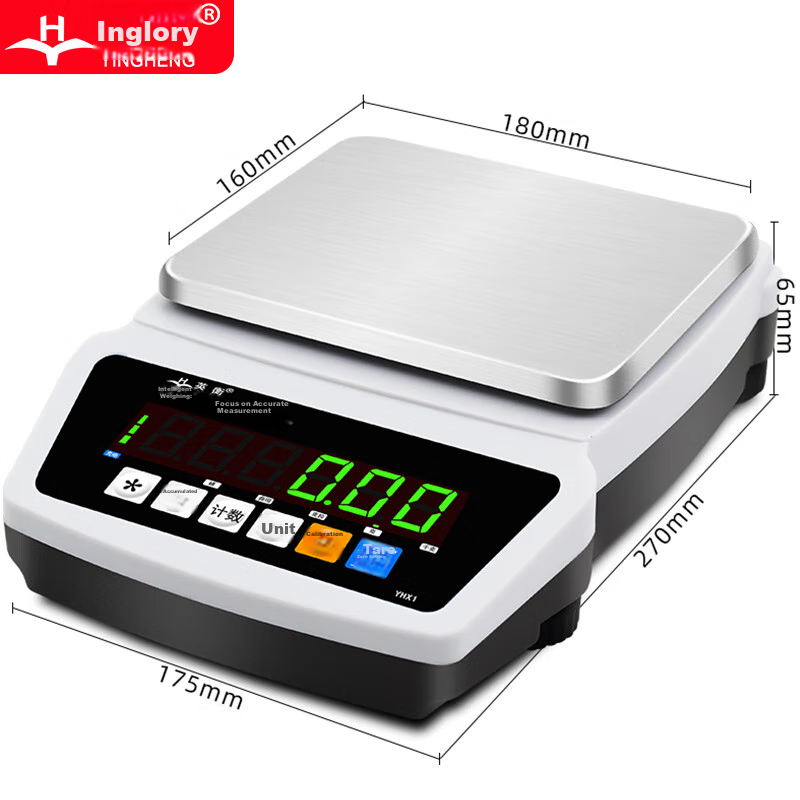 Electronic Scale, Precise Balance Scale, Jewelry Scale, Herbal Scale, Gram Scale, High-Precision Electronic Platform Scale, Square Pan, 5kg, 0.1g