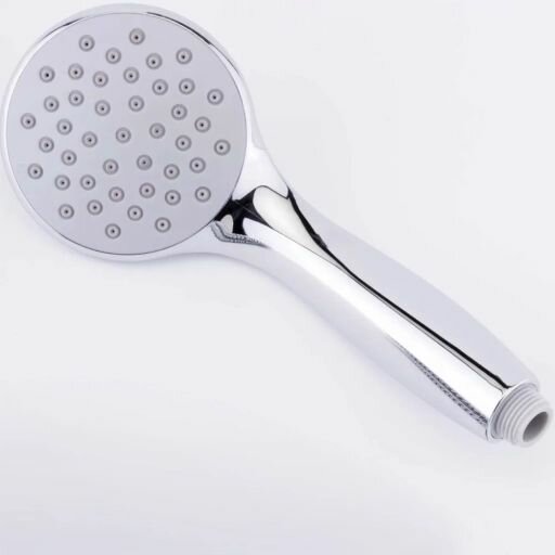 Душевая лейка Две Воды, хромированная, круглая, 1 режим, пластик, глянцевая