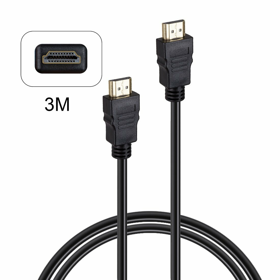 Кабель HDMI Cantell 4K to 4K High Quality 2160p, 1.4 Version, 3 метра, черный