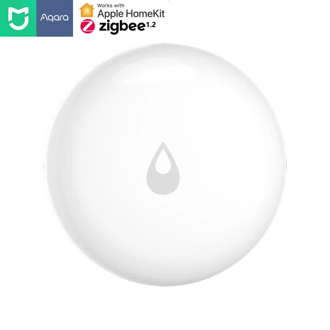 Датчик протечки Aqara SJCGQ11LM Water Leak Sensor, белый, диаметр 50мм